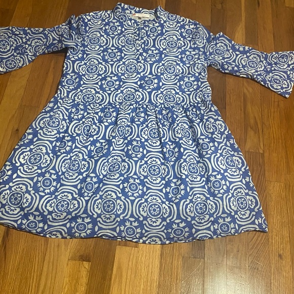 Jude Connally | Dresses | Jude Connally Elegant Blue And White Dress ...